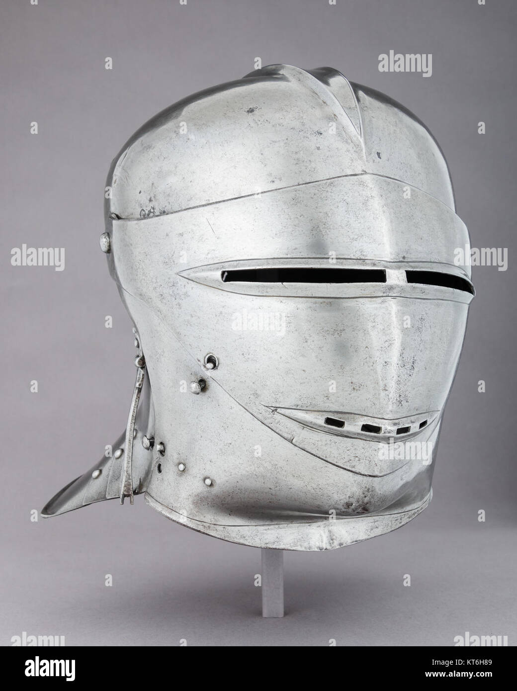 Photograph of an Armet helmet, featured in the MET collection, taken on ...