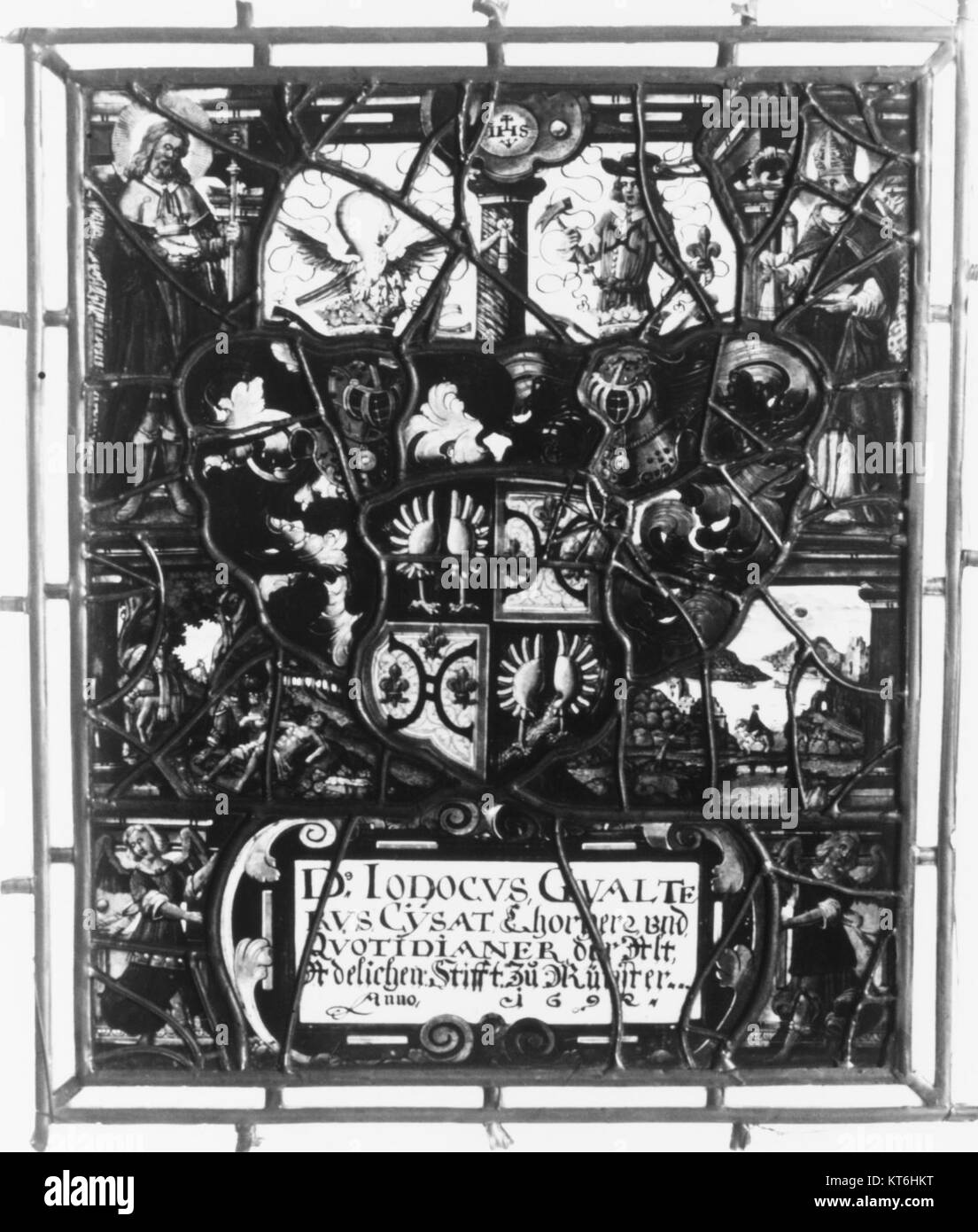 An armorial panel housed at the Metropolitan Museum of Art, depicting ...