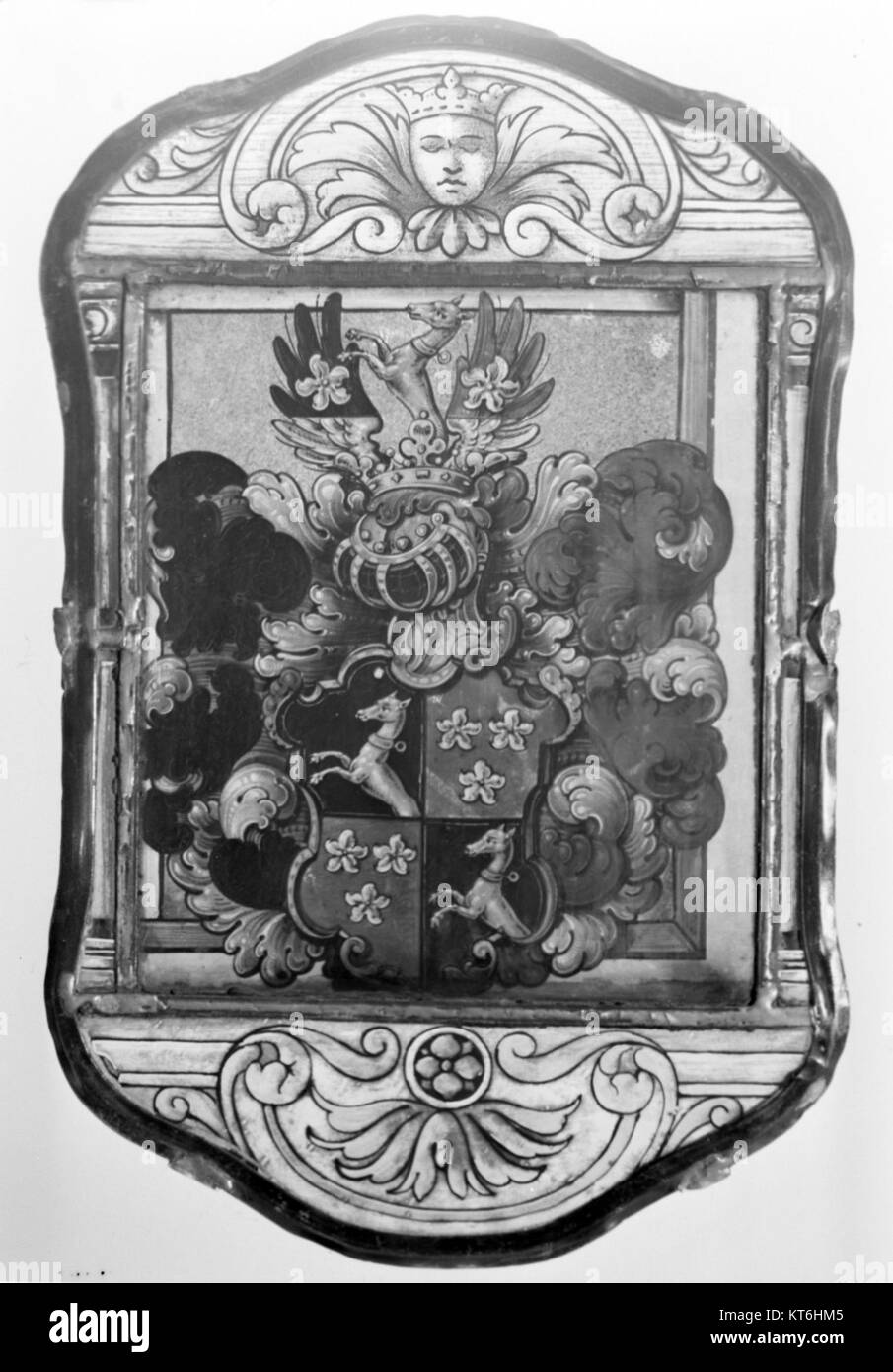 This armorial panel, displayed in the MET collection, features ...