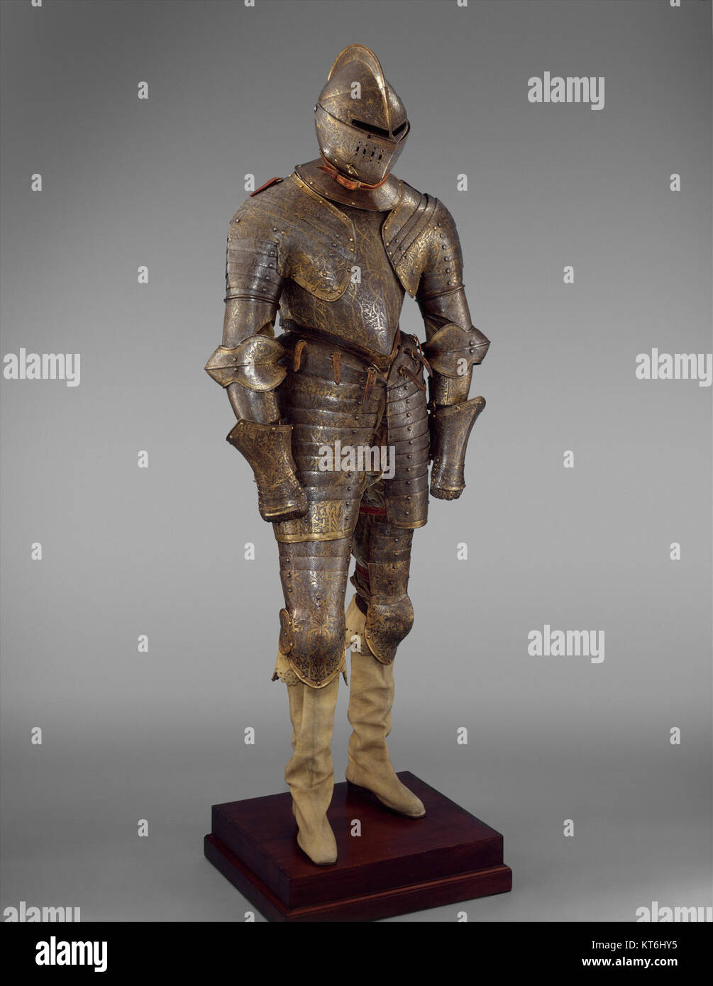 Armor for heavy cavalry, dating to historical periods of warfare, was ...