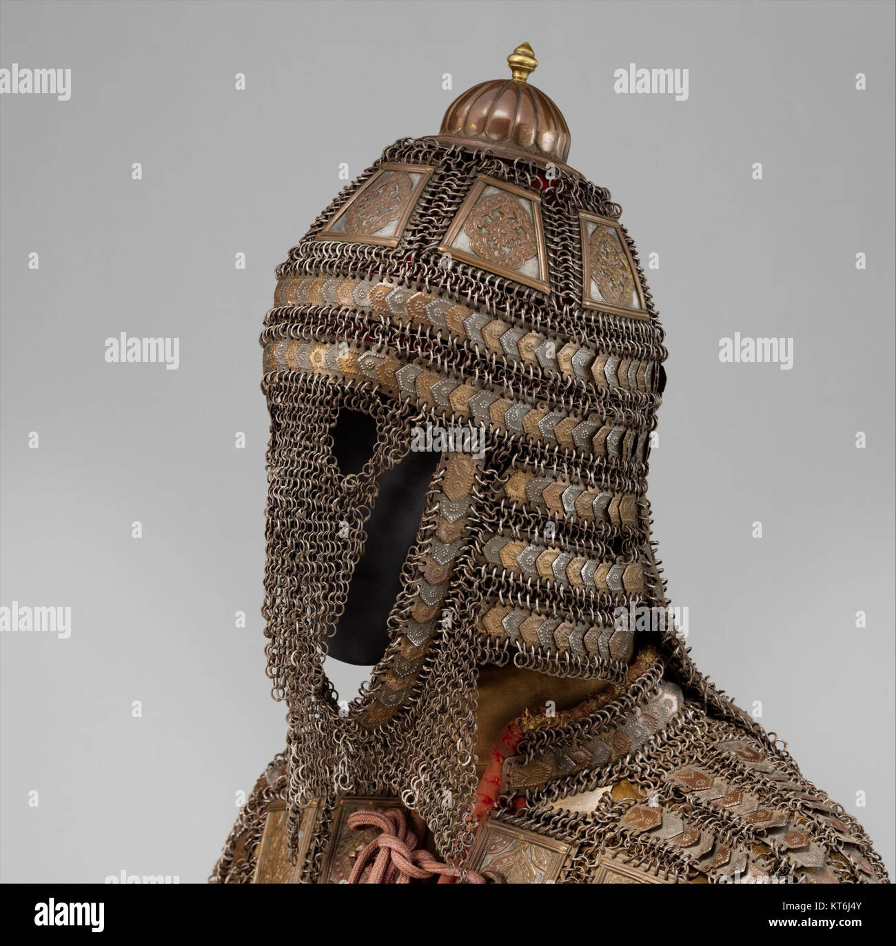This armor, combining both mail and plate, was used in medieval warfare ...