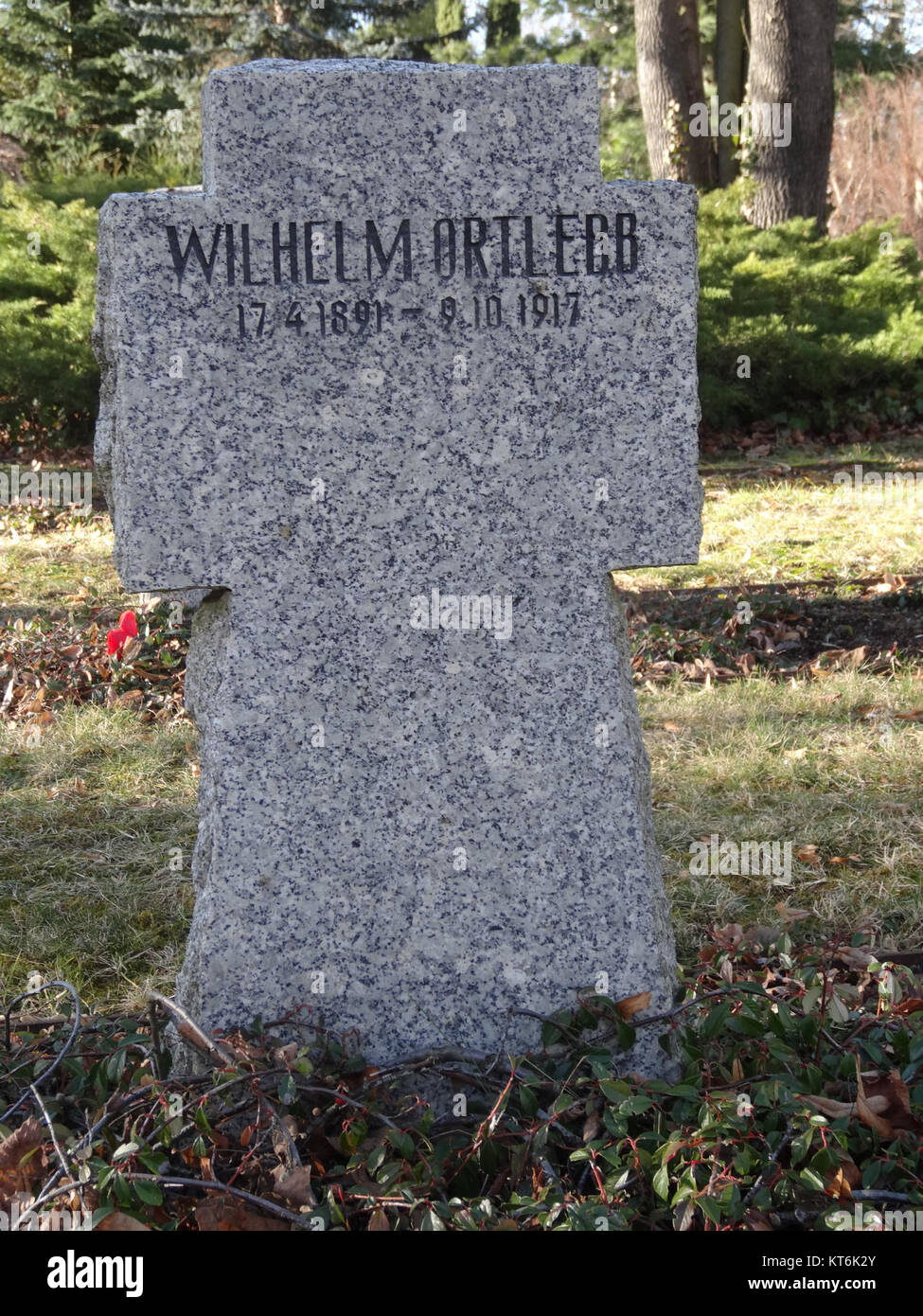 The image depicts the war gravesite in Arnstadt, Germany, commemorating those who fell in World ...