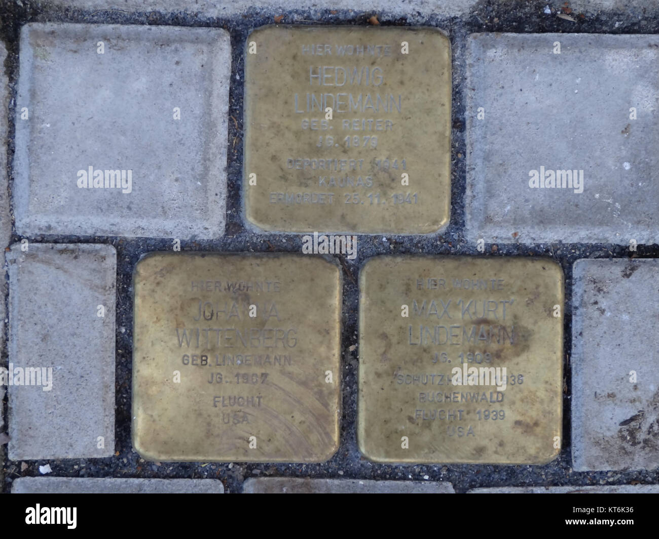 The Stolpersteine (stumbling stones) in Arnstadt, located at Kleine ...