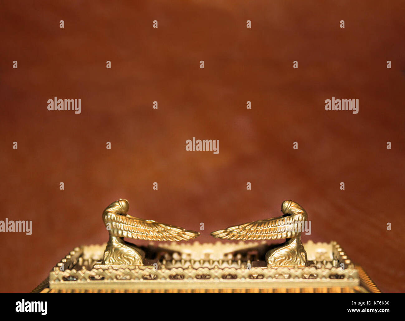 Image depicts the Aron HaBrit, a replica of the Ark of the Covenant ...