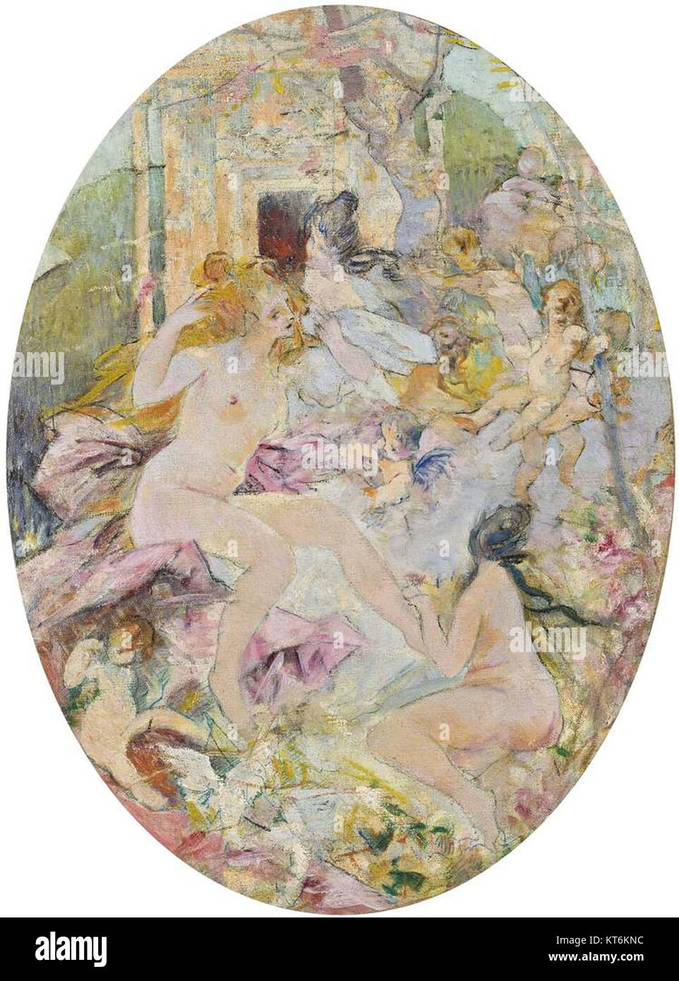 'A Cythere' is a painting by Alexandre Claude Louis Lavellay, depicting ...