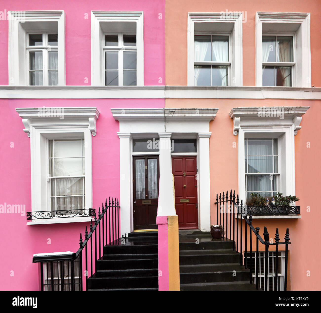 London residential architecture houses with colorful facade Stock Photo ...