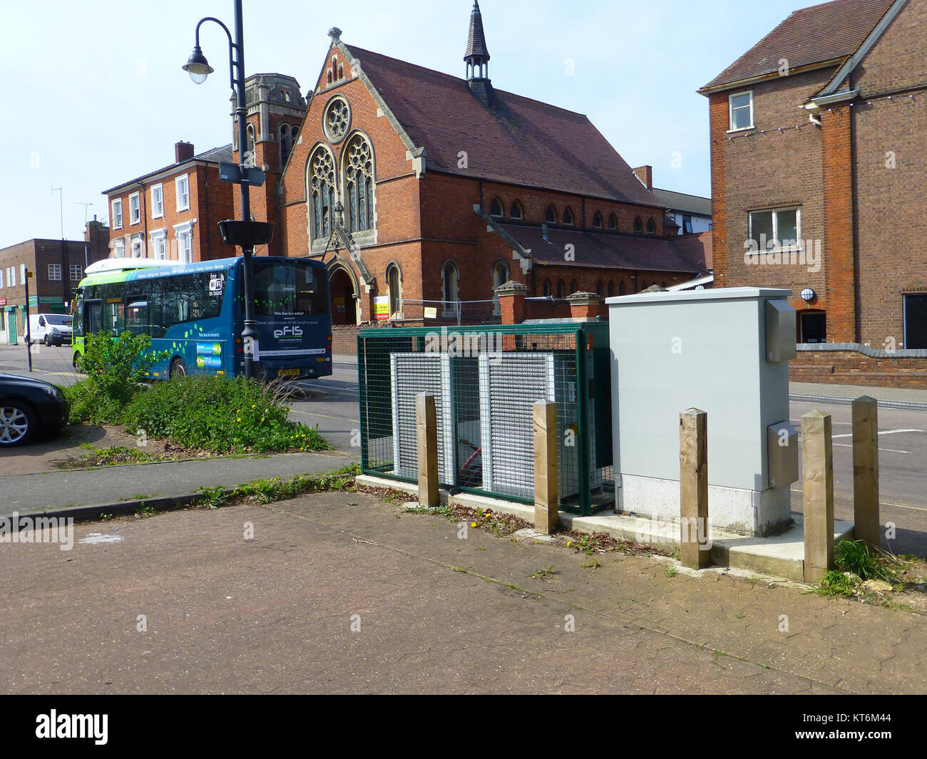 The Arriva The Shires Wright StreetLite EV, stationed at Wolverton ...