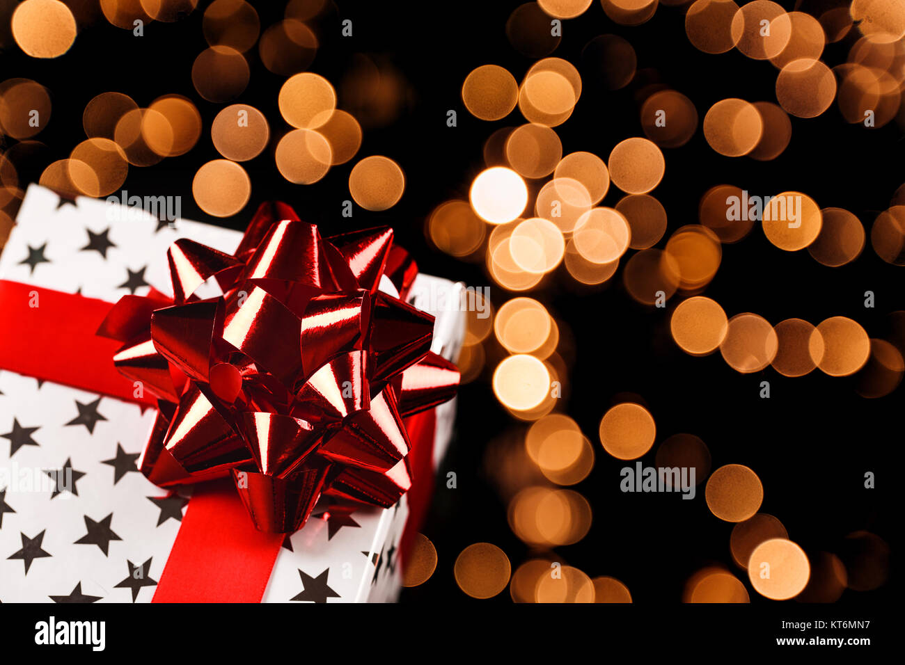 Present box with gift inside Stock Photo - Alamy