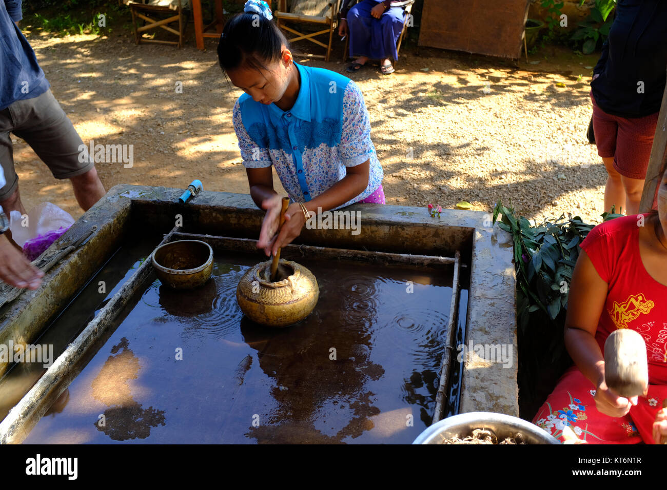 Paper making near Inle Lake, Myanmar Stock Photo - Alamy