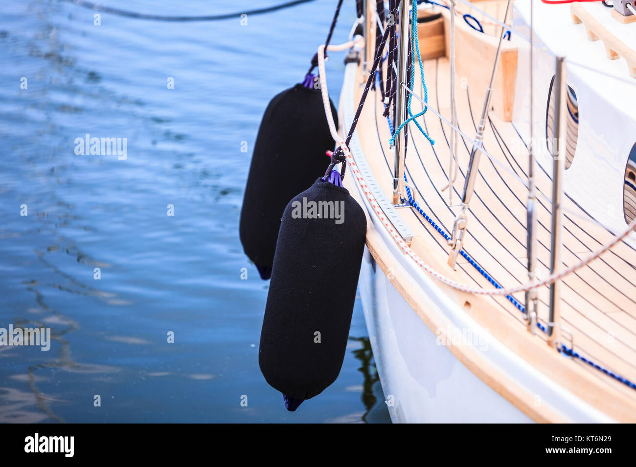 Yachting. Sailboat in the sea different parts of yacht. Side of hull ...