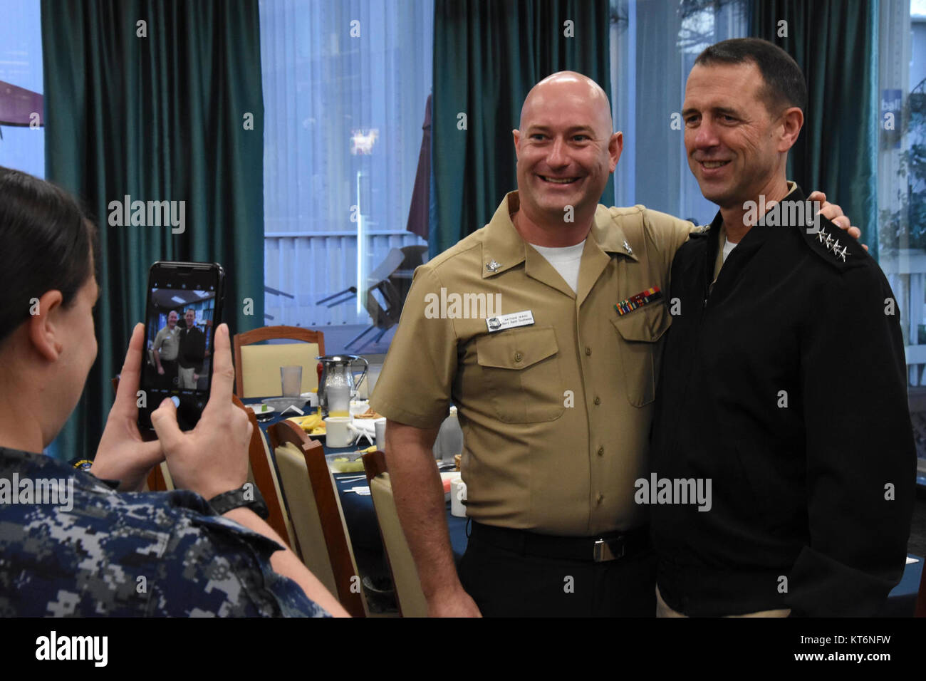 Chief of Naval Operations (CNO) Adm. John Richardson takes Stock Photo ...