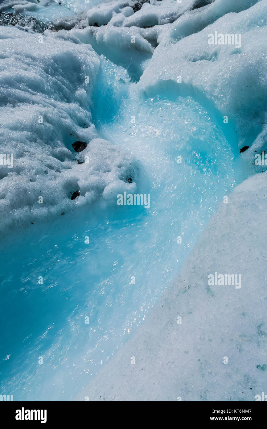 Glacial Stream of Meltwaters on Matanuska Glacier, northeast of ...