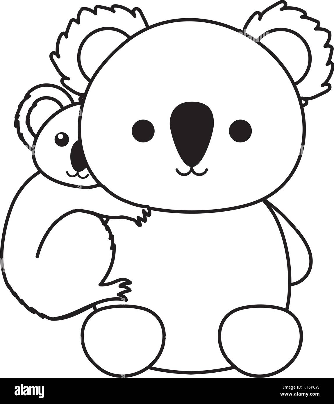 mother and baby koala vector illustration Stock Vector Image & Art - Alamy