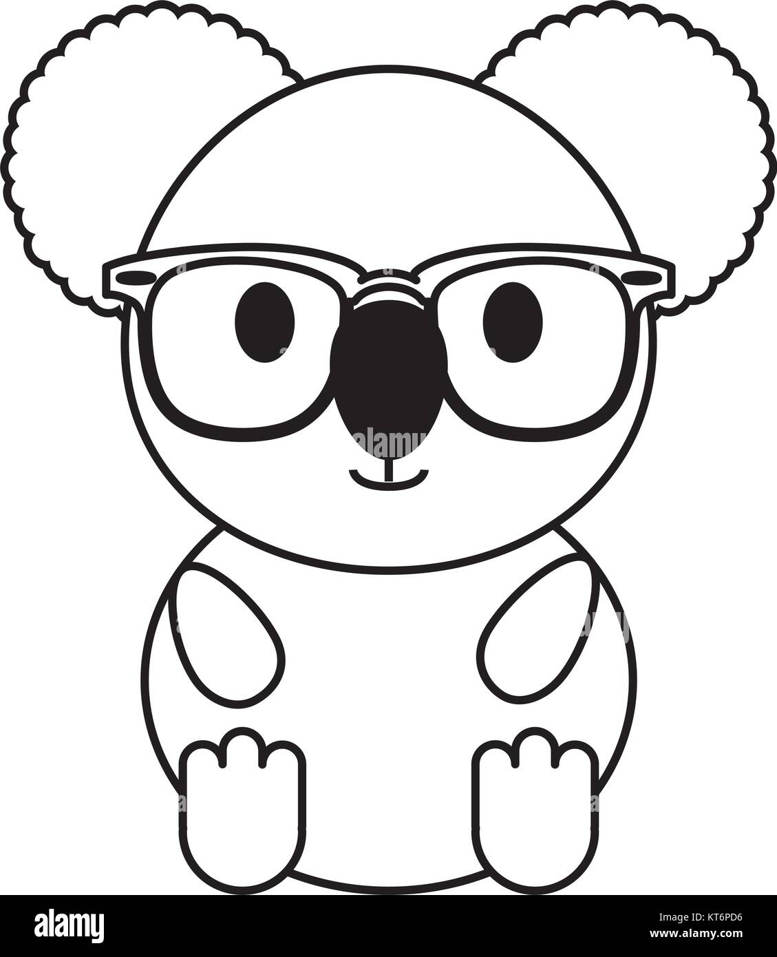 Koala With Glasses Vector Illustration Stock Vector Image And Art Alamy 2008