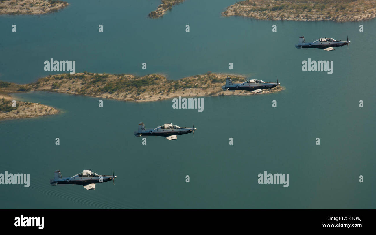 Pilots assigned to the 85th Flying Training Squadron, fly the T-6A ...
