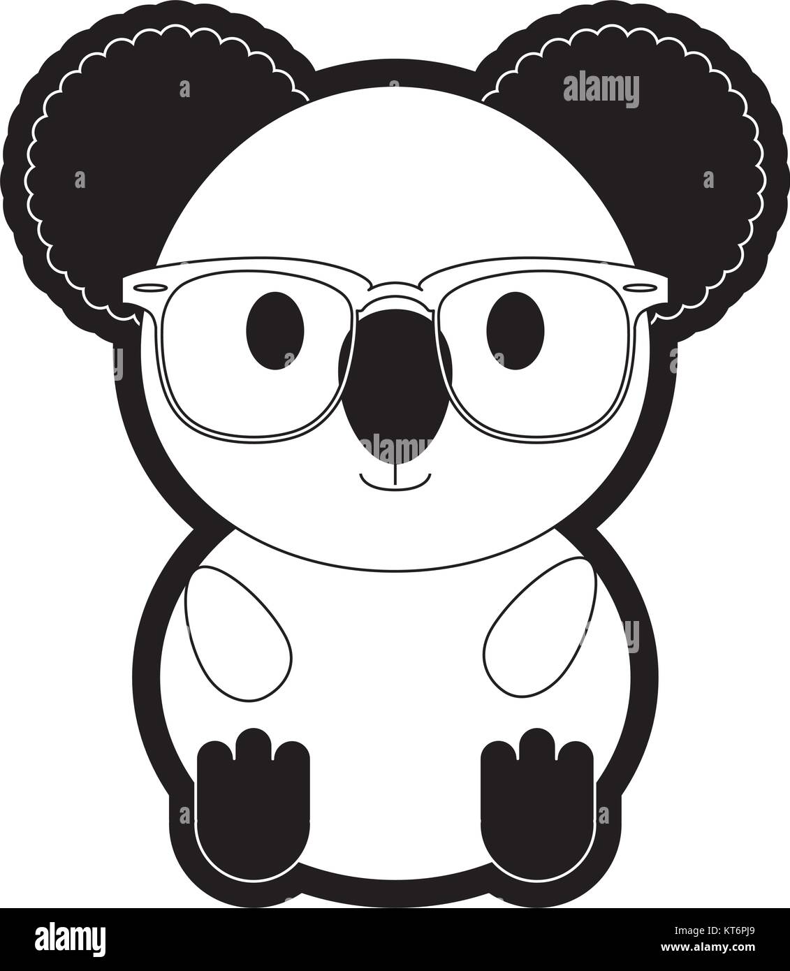 Koala With Glasses Vector Illustration Stock Vector Image And Art Alamy 9236