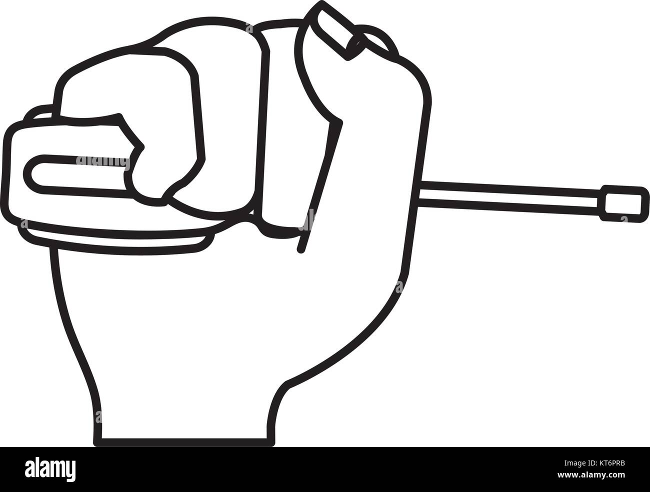 hand with screwdriver tool isolated icon vector illustration design ...