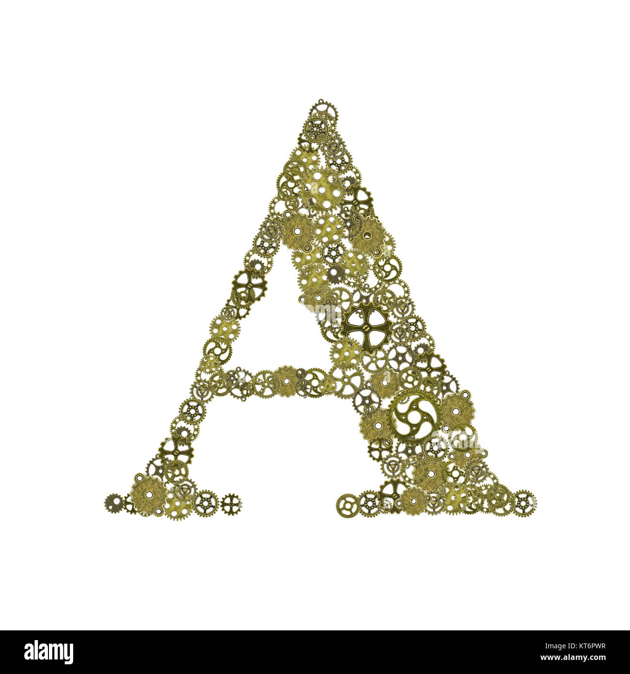alphabet , gears arrangement shape of alphabet Stock Photo - Alamy