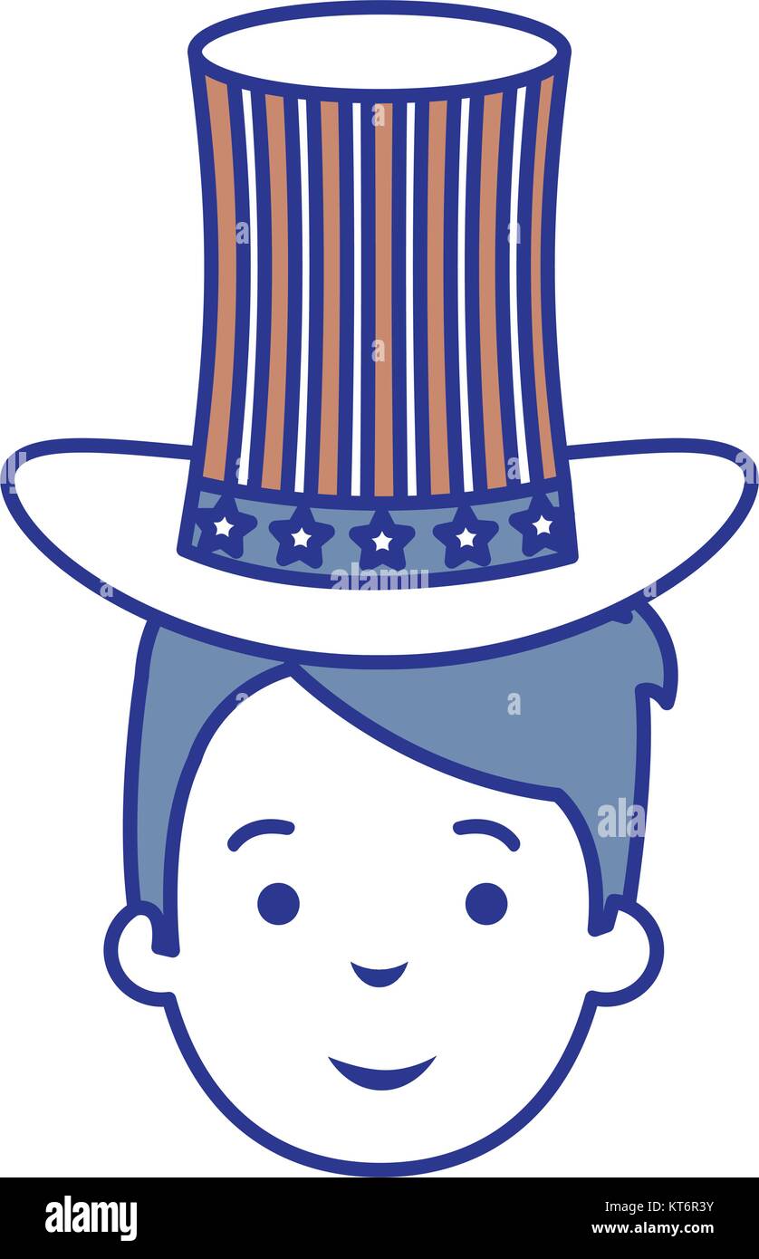 man with USA hat vector illustration design Stock Vector Image & Art ...