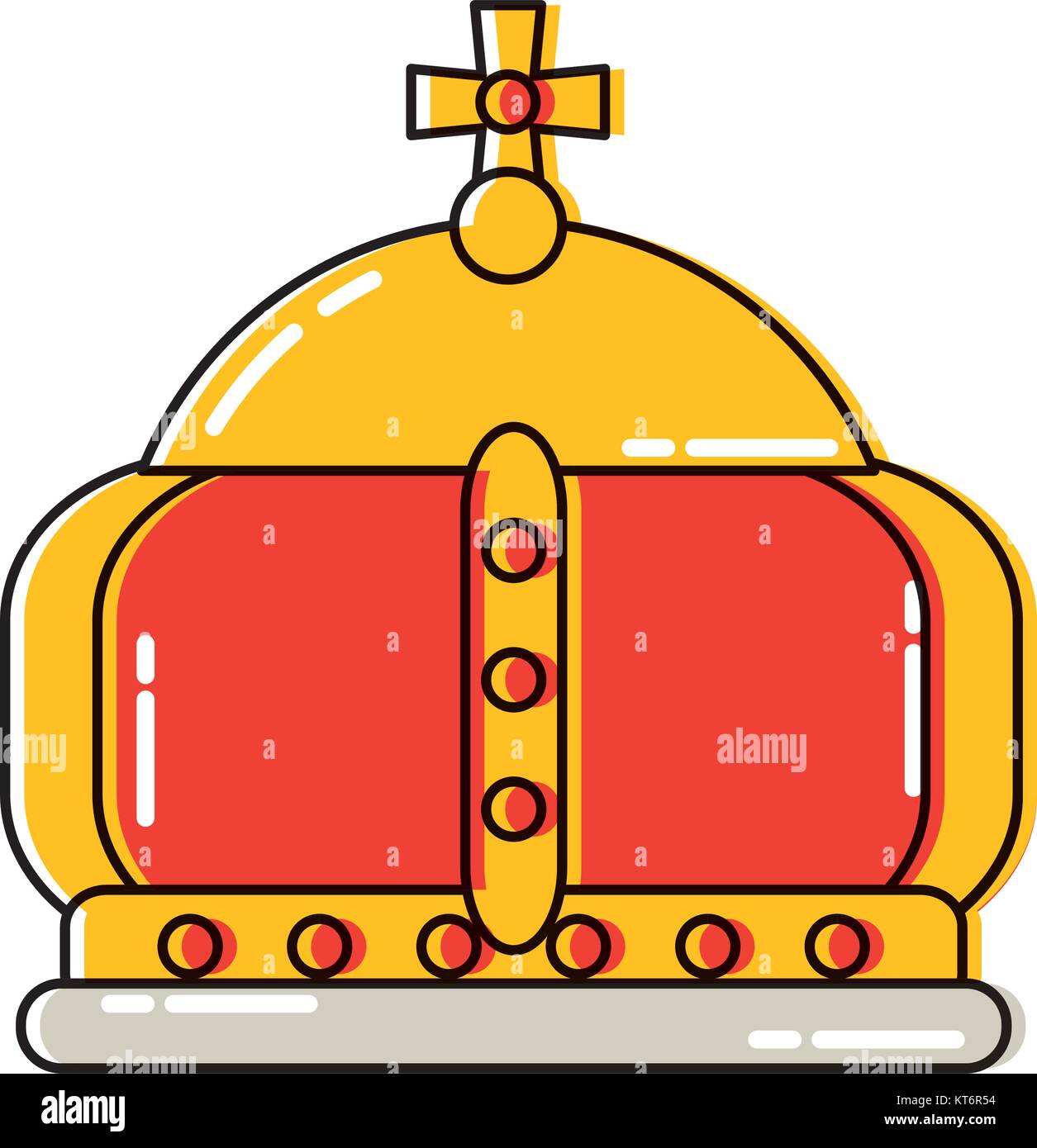 royal crown with cross icon image vector illustration design Stock ...