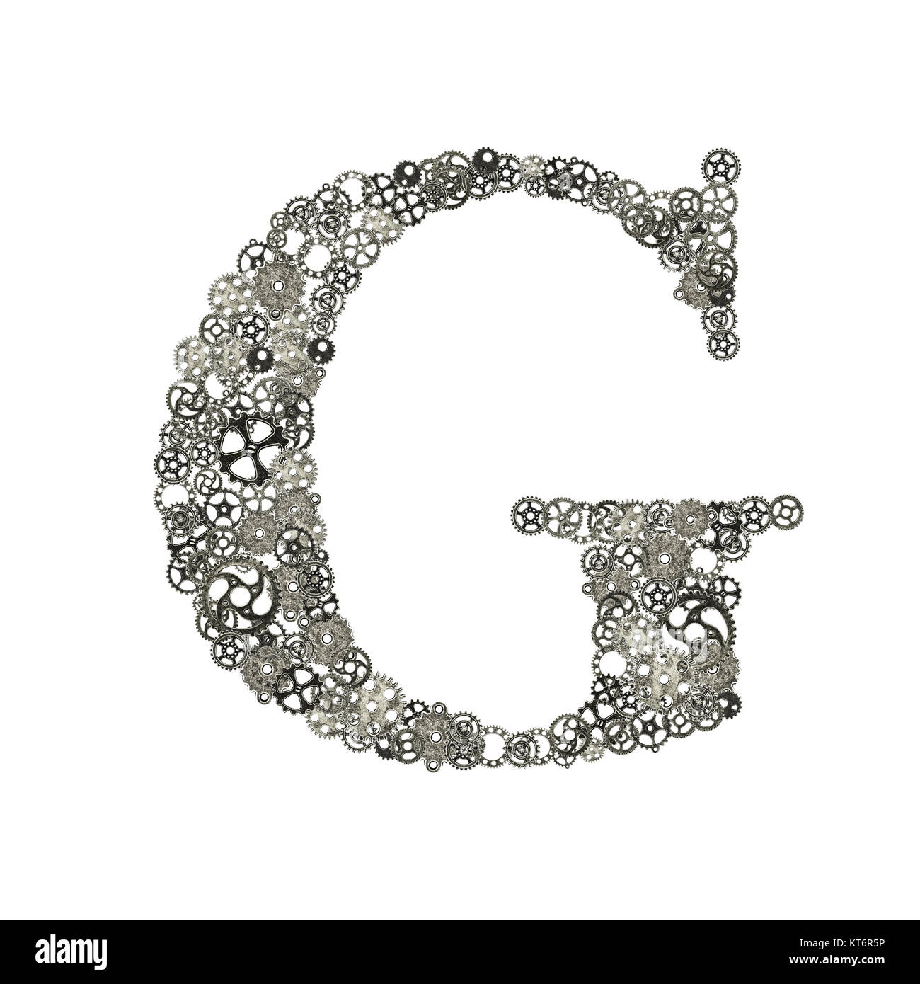 alphabet , gears arrangement shape of alphabet Stock Photo - Alamy