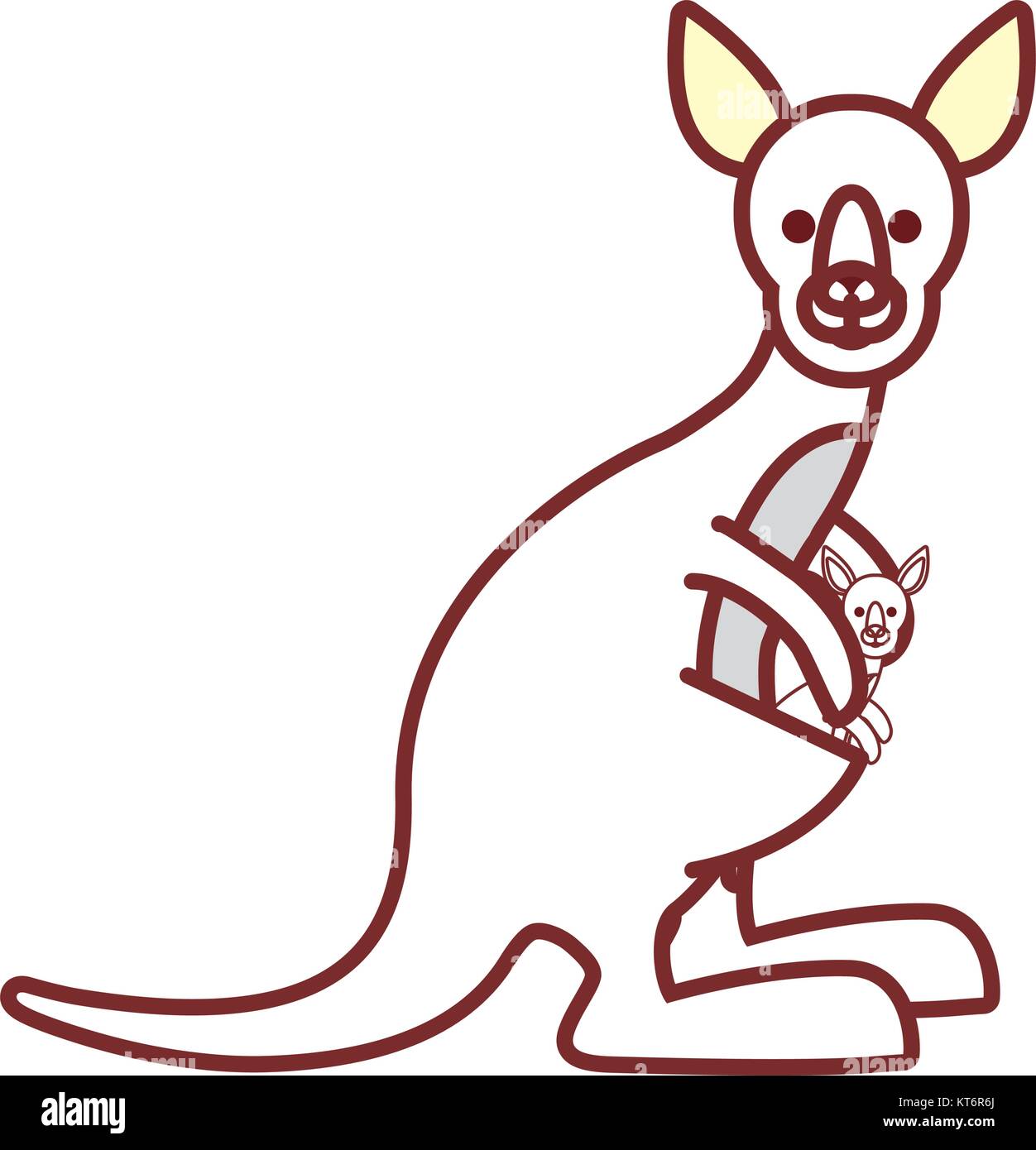 kangaroo vector illustration Stock Vector Image & Art - Alamy