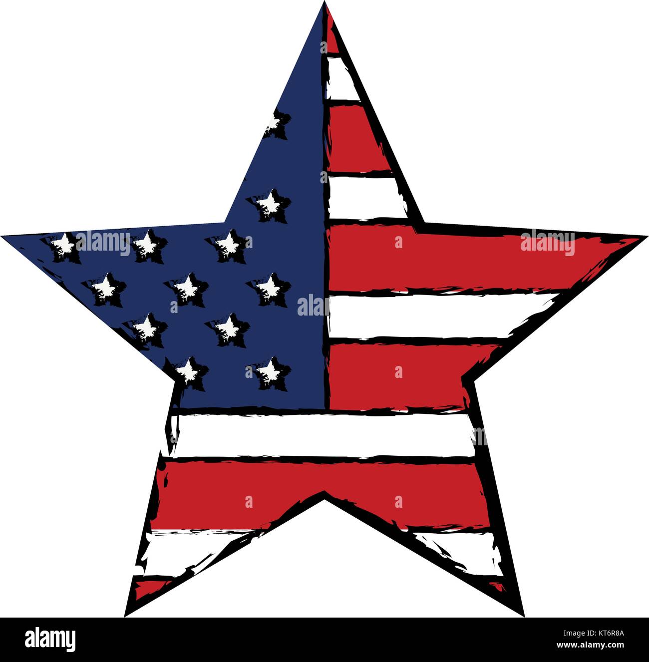 star with USA flag isolated icon vector illustration design Stock ...