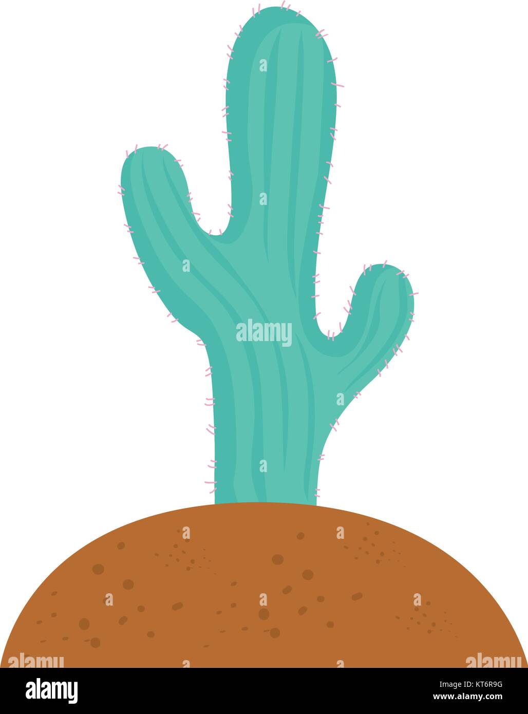 cactus in the soil vector illustration Stock Vector Image & Art - Alamy