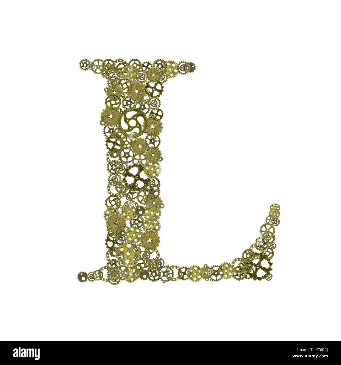 alphabet , gears arrangement shape of alphabet Stock Photo - Alamy