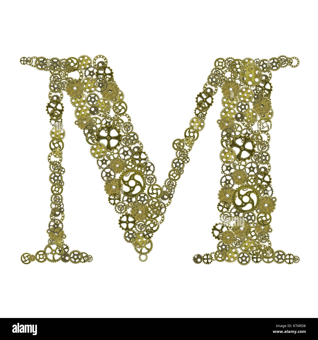 alphabet , gears arrangement shape of alphabet Stock Photo - Alamy