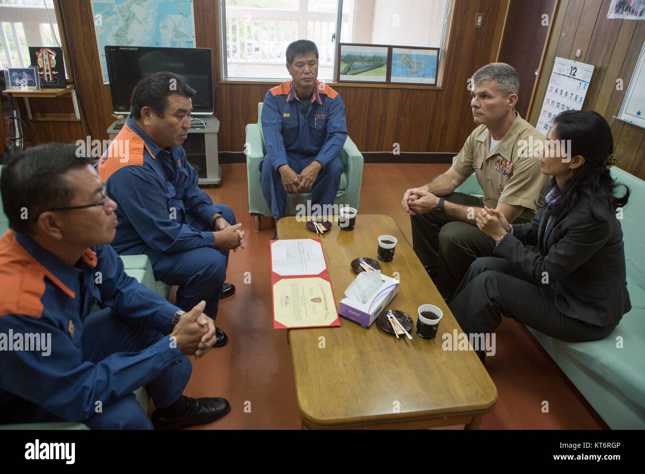 KUNIGAMI, OKINAWA, Japan—Col. Darin Clark speaks to Kunigami fire ...