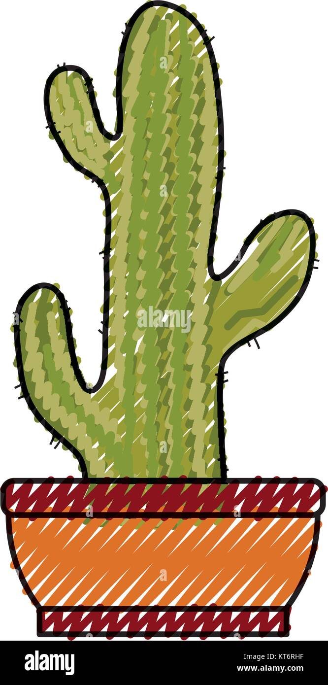 cactus in the potted vector illustration Stock Vector Image & Art - Alamy