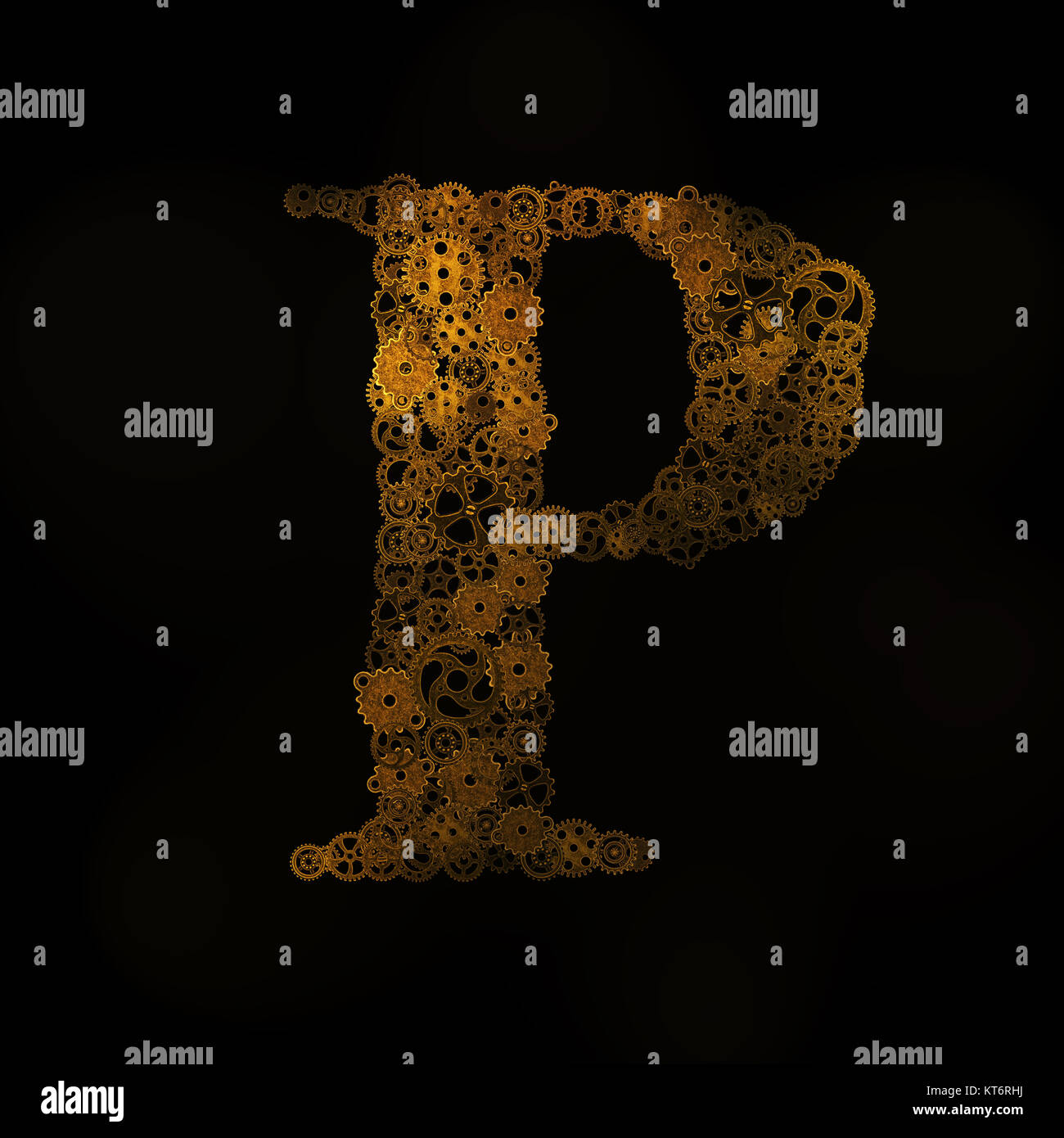 alphabet , gears arrangement shape of alphabet Stock Photo - Alamy