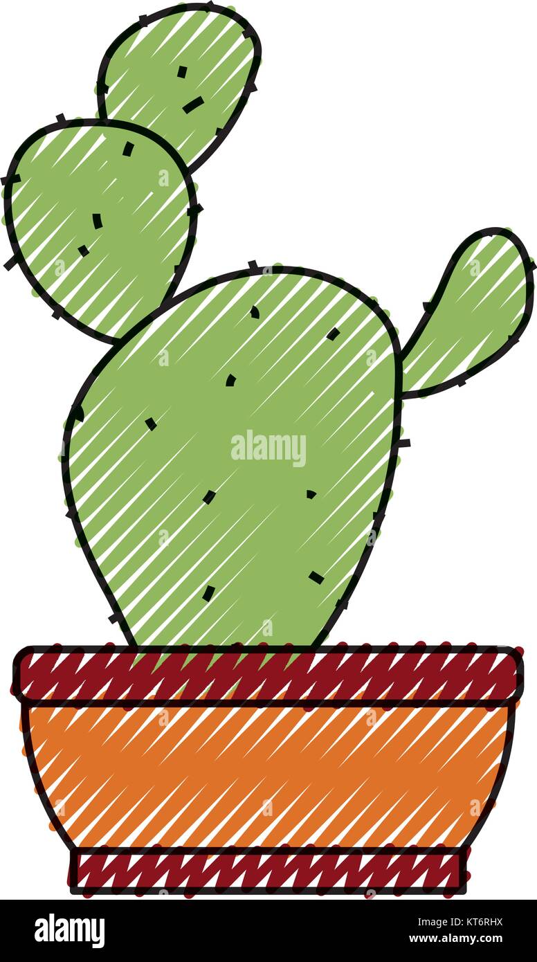 cactus in the potted vector illustration Stock Vector Image & Art - Alamy