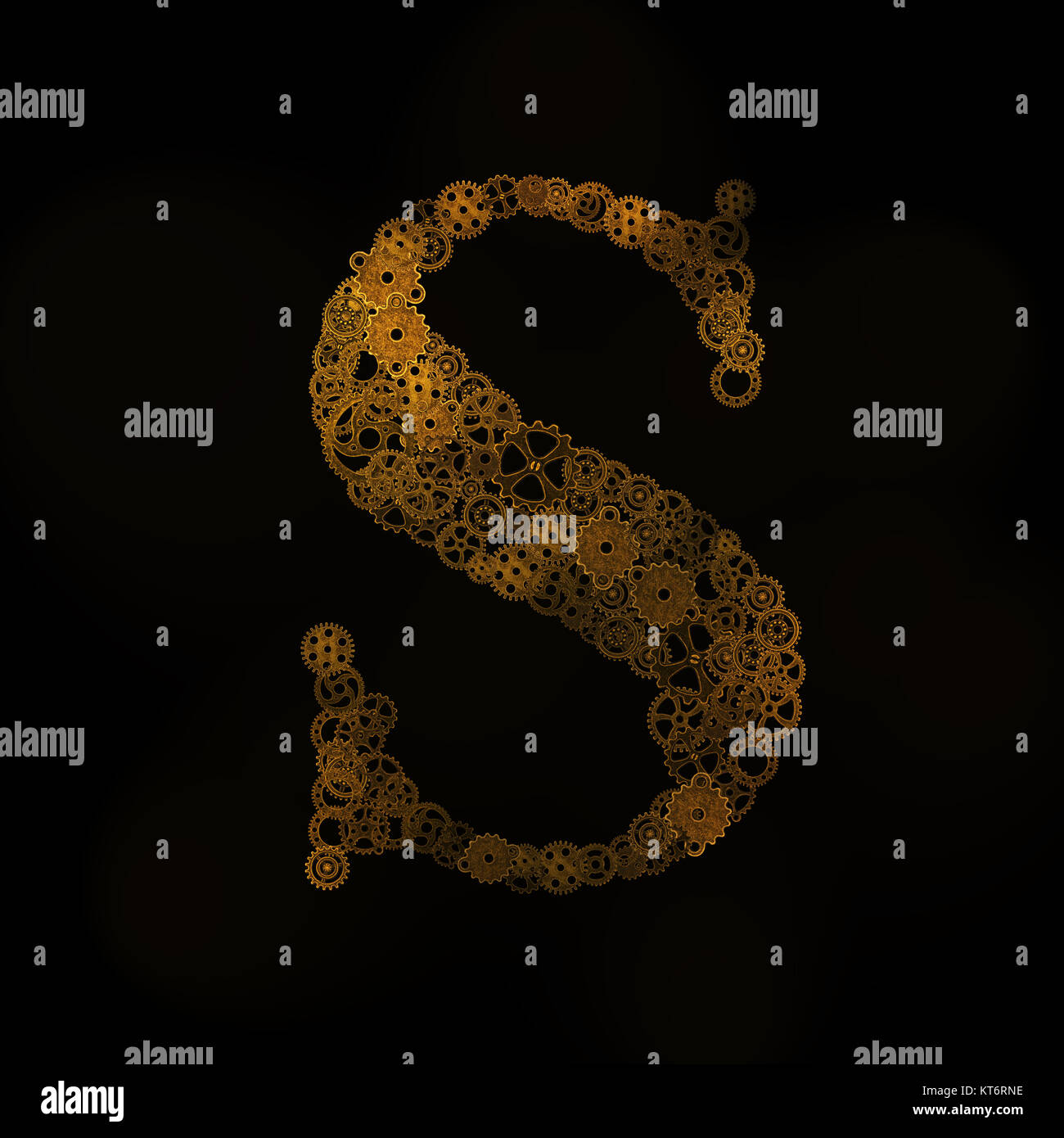 alphabet , gears arrangement shape of alphabet Stock Photo - Alamy