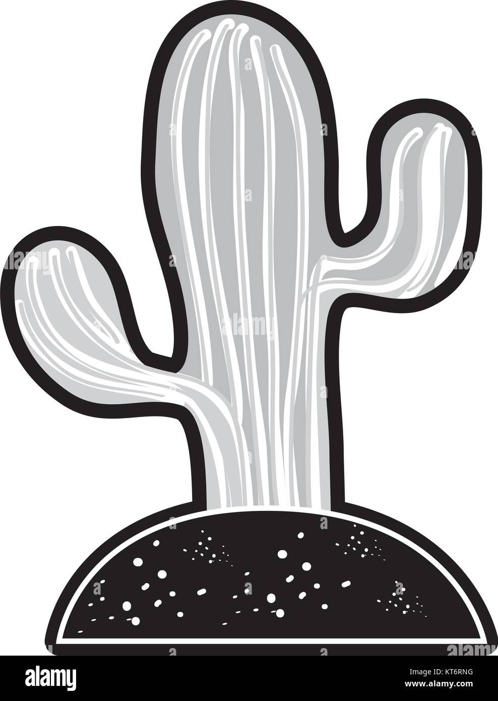 cactus in soil vector illustration Stock Vector Image & Art - Alamy
