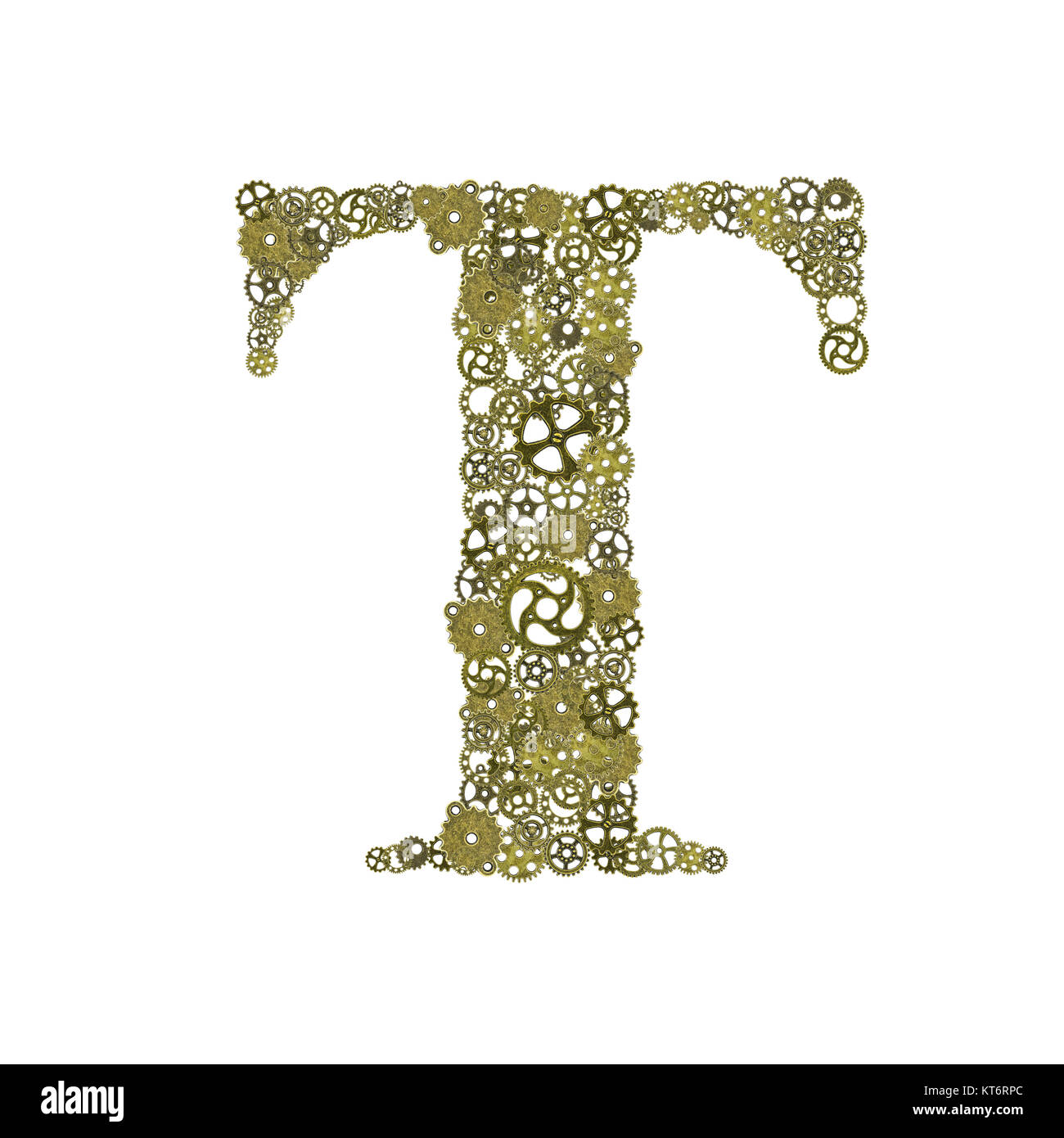 alphabet , gears arrangement shape of alphabet Stock Photo - Alamy