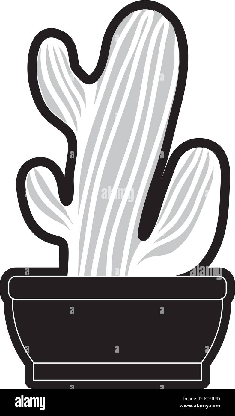cactus in potted vector illustration Stock Vector Image & Art - Alamy