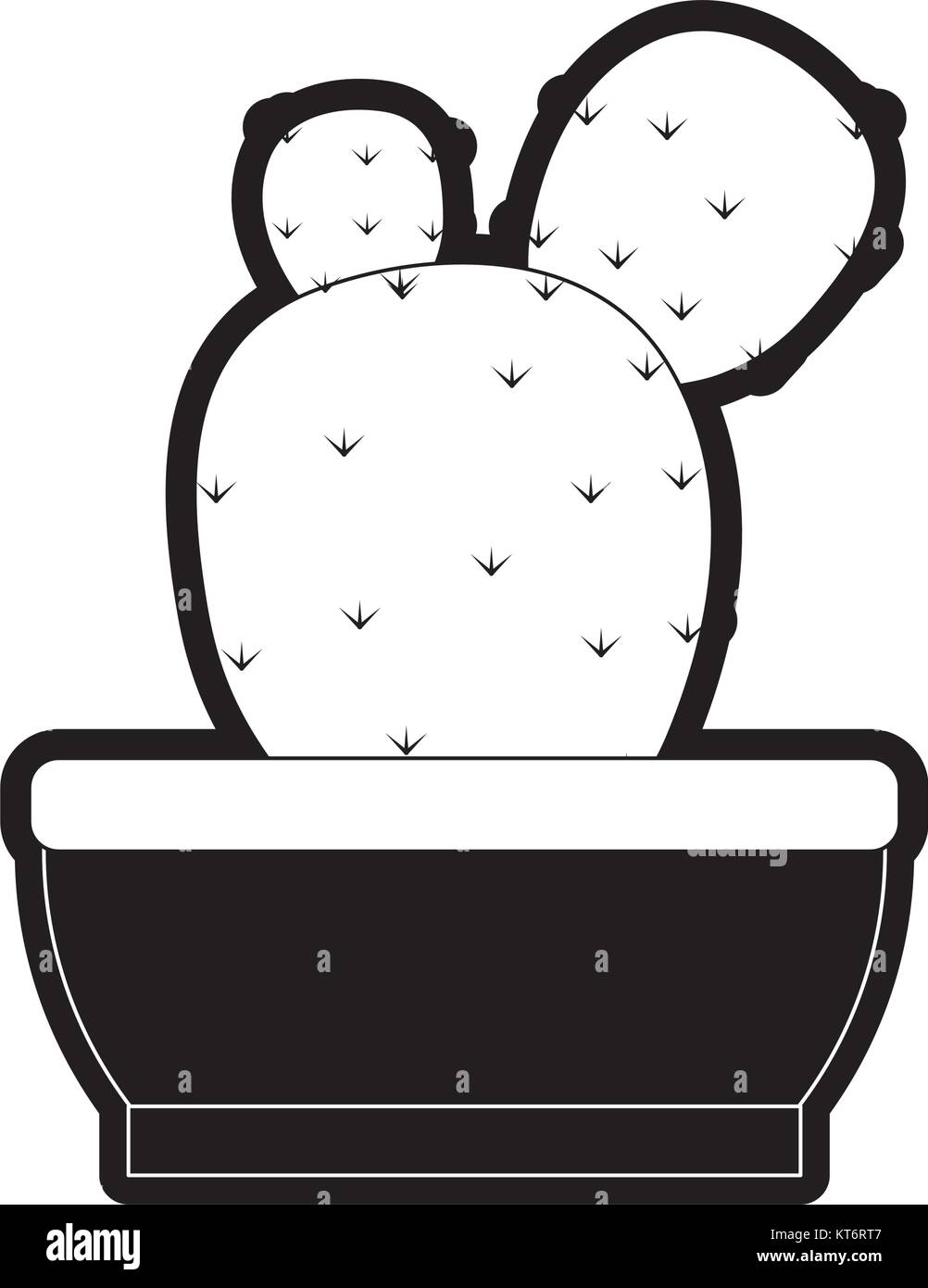 cactus in potted vector illustration Stock Vector Image & Art - Alamy