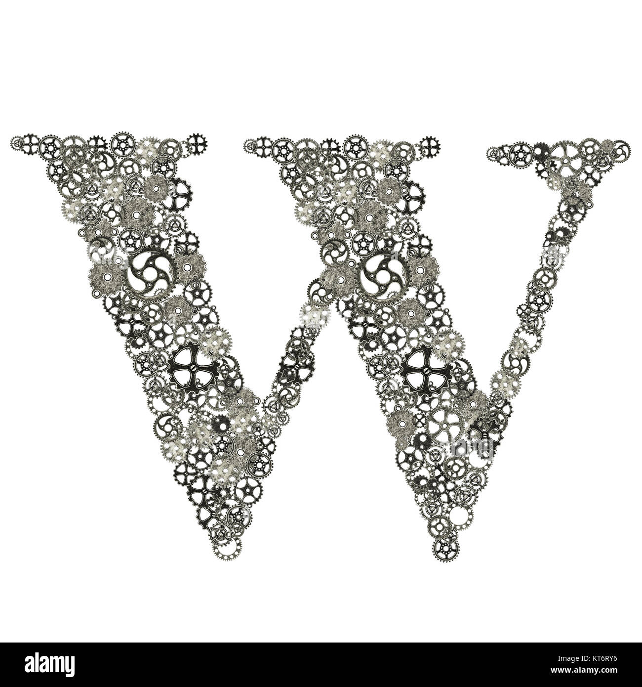 alphabet , gears arrangement shape of alphabet Stock Photo - Alamy