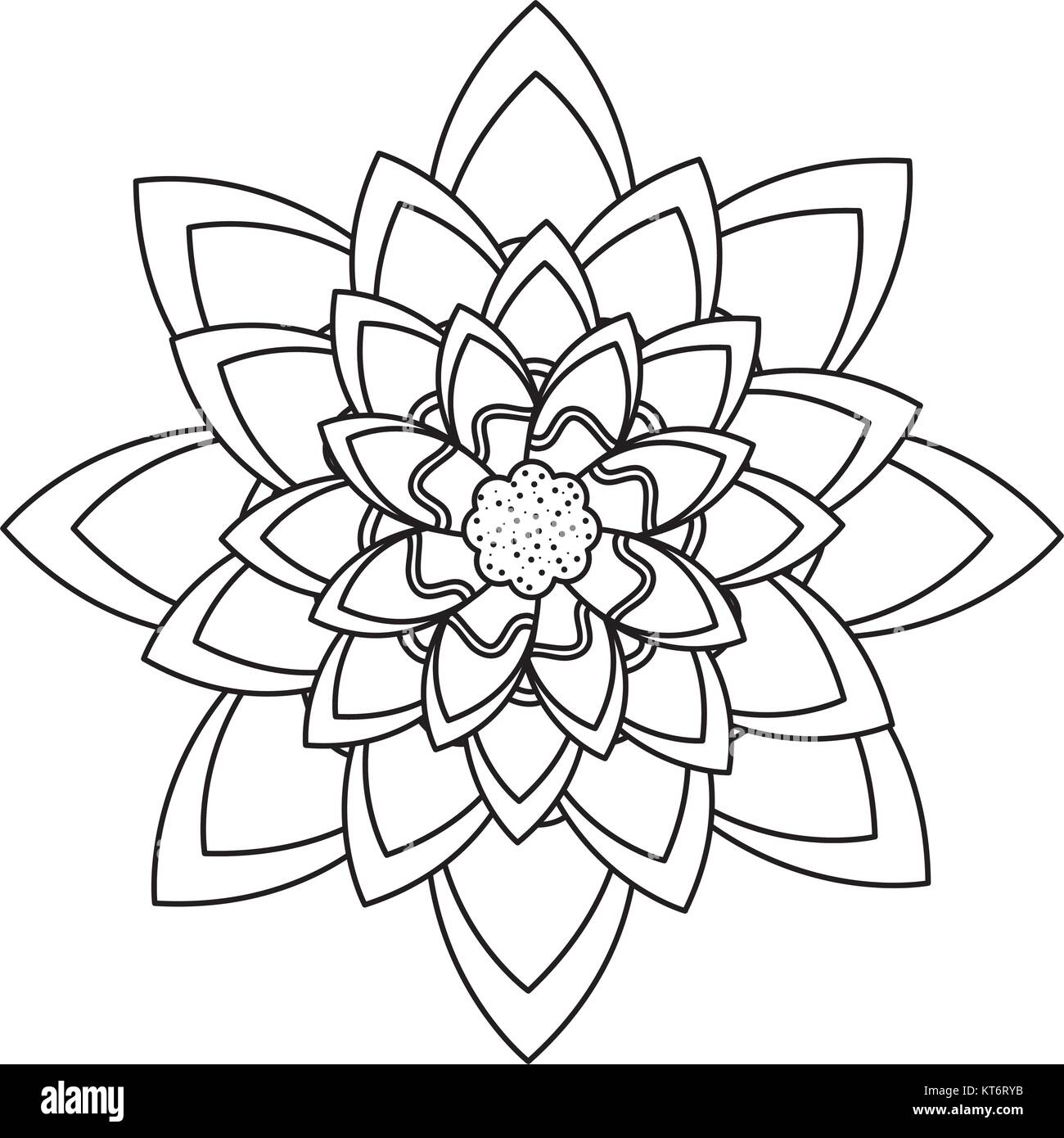 flower single topview floral icon image vector illustration design ...