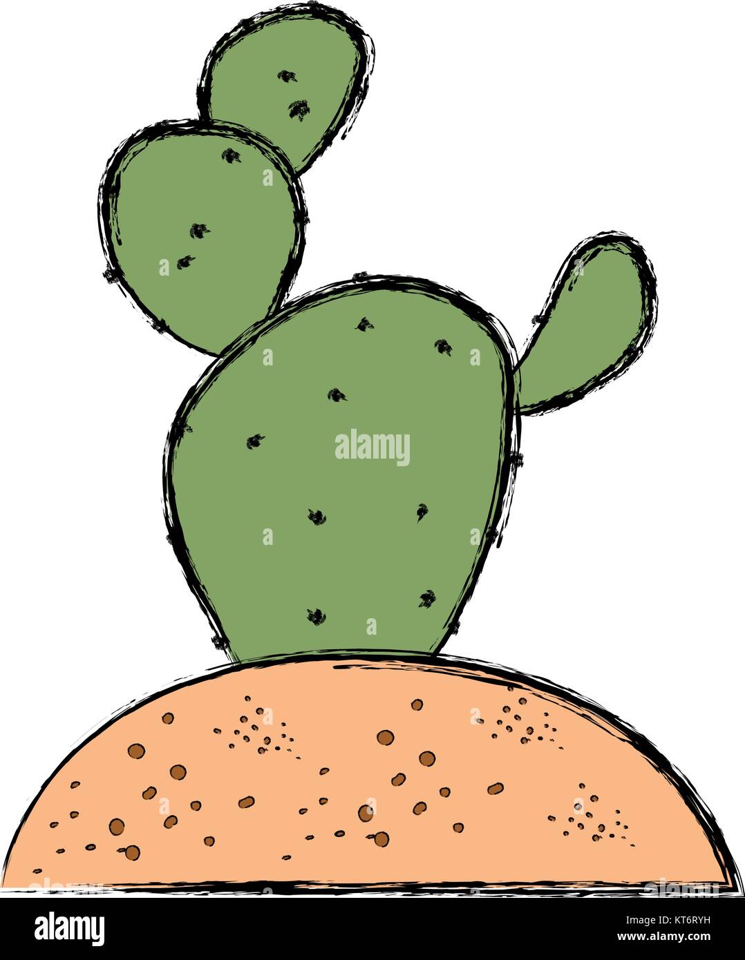 cactus in soil vector illustration Stock Vector Image & Art - Alamy