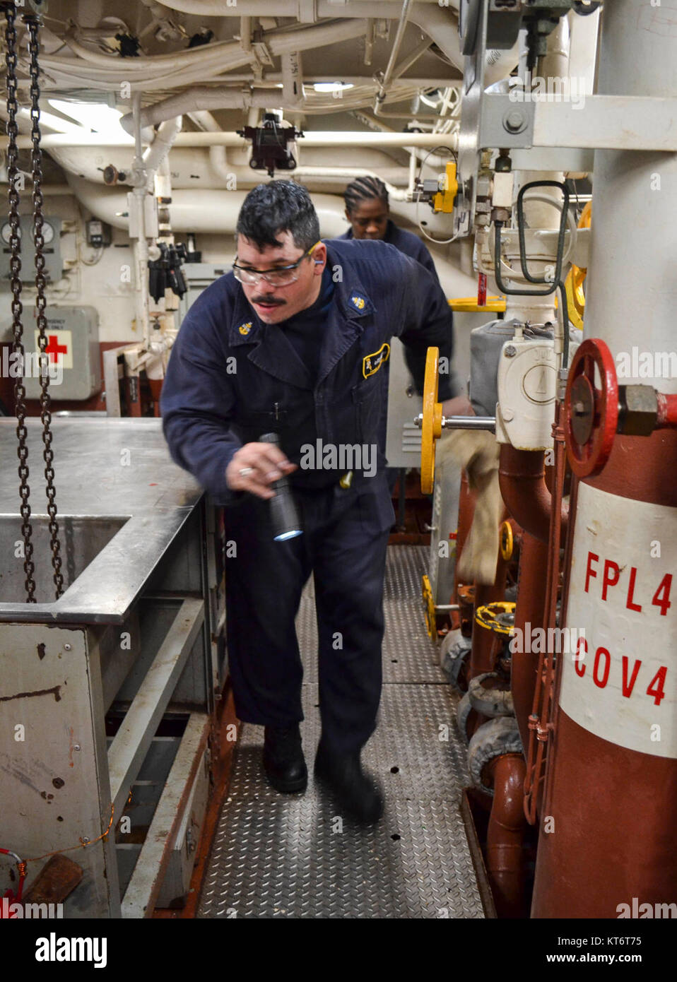 Senior Chief Gas Turbine Systems Javier Fernandez, an inspector from ...