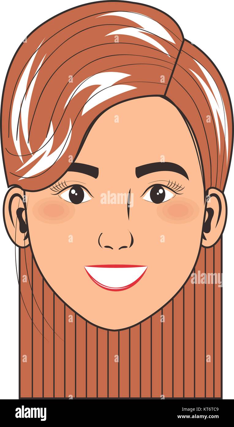 beautiful woman head avatar character vector illustration design Stock ...