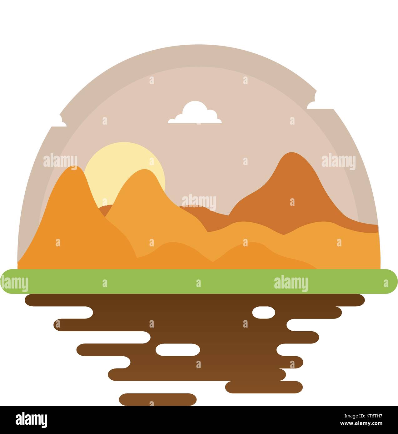Desert scape cartoon Stock Vector Image & Art - Alamy