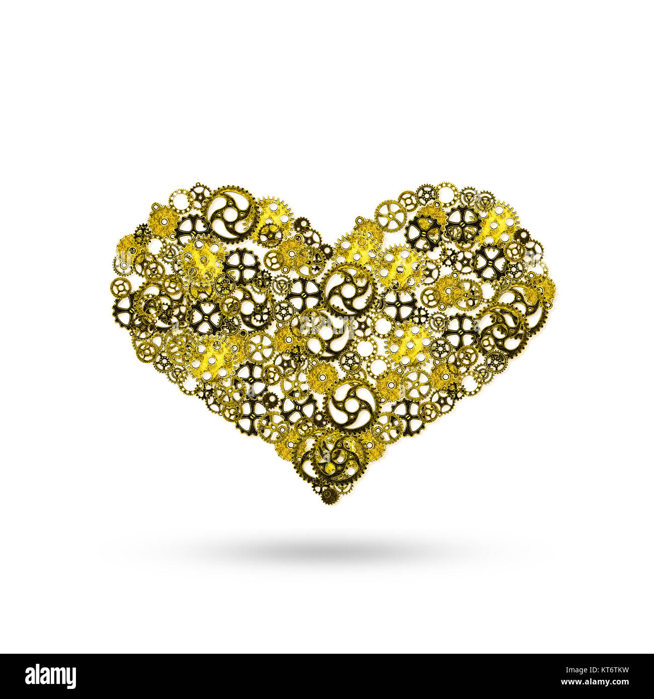 Human heart , gears arrangement shape of Human heart Stock Photo - Alamy