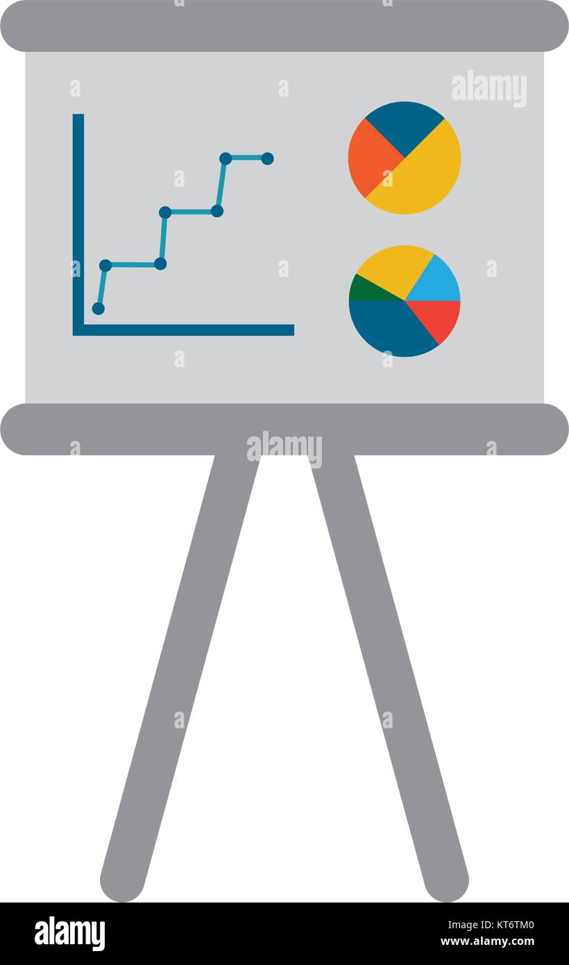 graph chart on board icon image Stock Vector Image & Art - Alamy