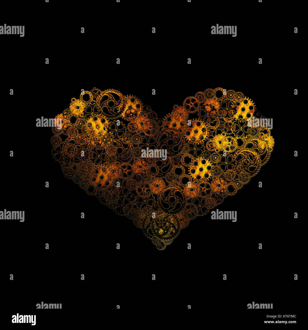 Human heart , gears arrangement shape of Human heart Stock Photo - Alamy