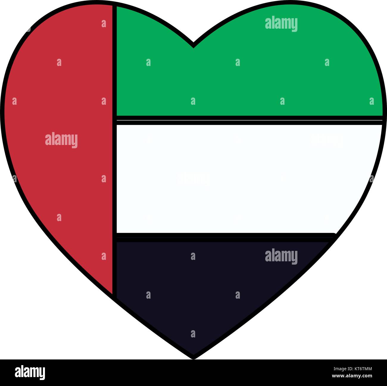 United Arab Emirates Heart shape flag Stock Vector Image & Art - Alamy