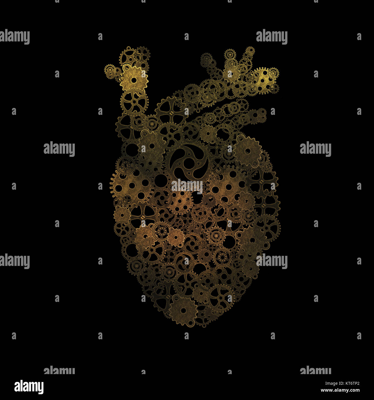 Human heart , gears arrangement shape of Human heart Stock Photo - Alamy